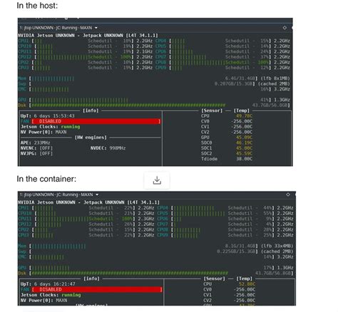 Performance Difference Of The Same Task Between Docker And Host On AGX Orin Jetson AGX Orin