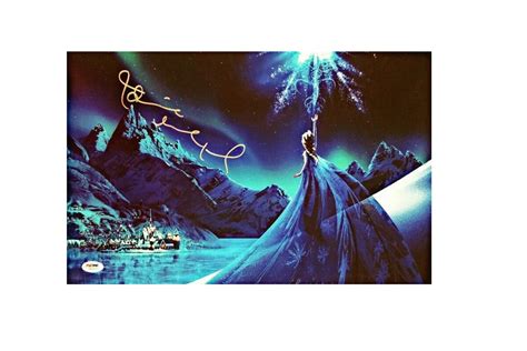 Idina Menzel Signed Disney Frozen Elsa 11×17 Photo 2 Autograph Psa