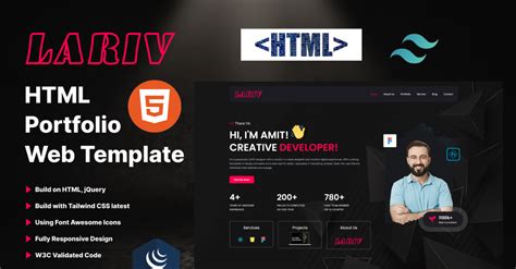Lariv Creative Portfolio Html Template Templatemonster