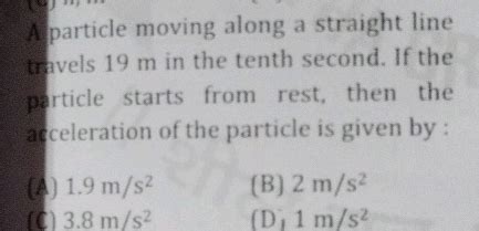 A Particle Moving Along A Straight Line Studyx