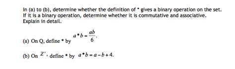 Solved In A To B Determine Whether The Definition Of Chegg