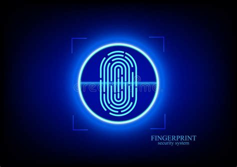 Graphics Design Fingerprint Concept Security Access Control Vector