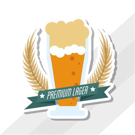 빈티지 맥주 스티커 벡터 세트 Eps Uidownload