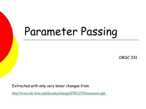 Ppt Parameter Passing Powerpoint Presentation Free Download Id1325108