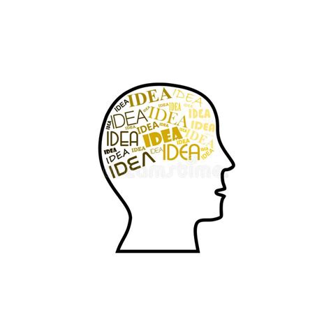 Concepto De Idea Cerebral Aislado En Fondo Blanco Ilustración Del