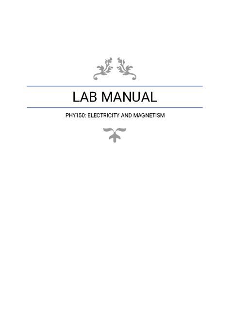 Lab Manual Phy150 240325 103547 Labmanual Phy 150
