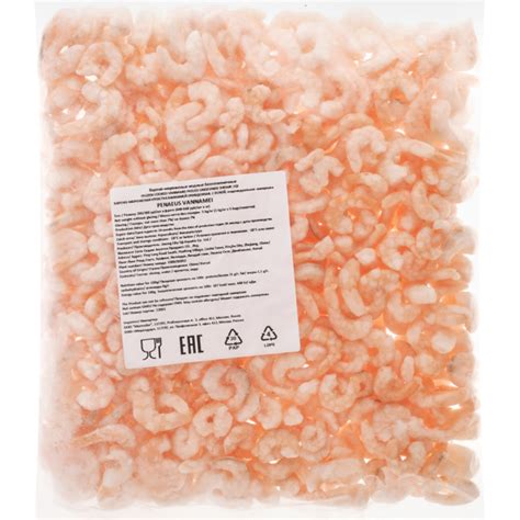 Креветки варено мороженые очищенные «Ваннамей безпозвоночные 1 кг купить в Минске недорого в