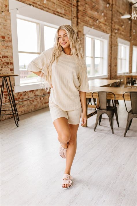 Carly Ribbed Two Piece Set Ribbed Sets Loungewear Liam And Company