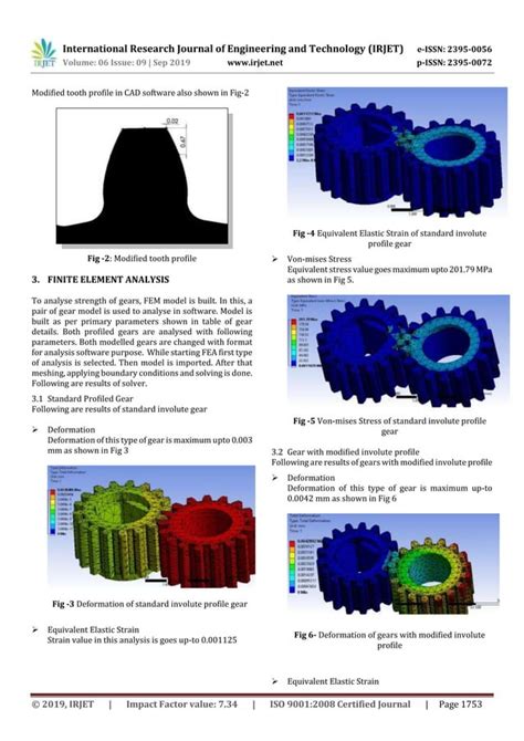 Irjet Finite Element Analysis Comparison Of Spur Gears Between