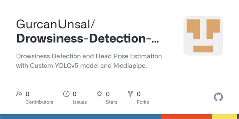 Github Gurcanunsaldrowsiness Detection And Head Pose Estimation