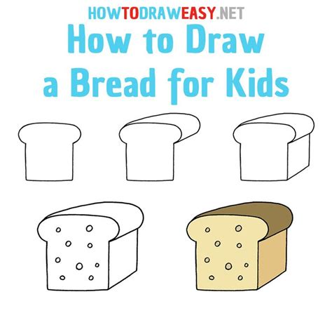 How To Draw A Bread Step By Step Easy Easy Drawings Drawing Lessons