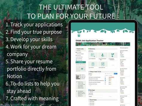Notion Job Tracker Template Notion Job Search Notion Life Planner