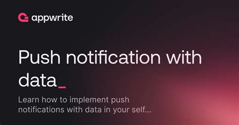 push notification with data threads appwrite