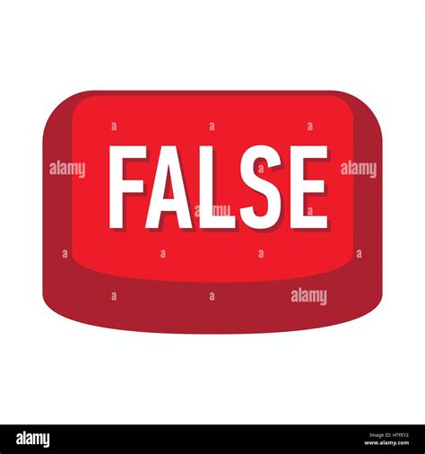 False Red Button Icon Simple Style Stock Vector Image And Art Alamy
