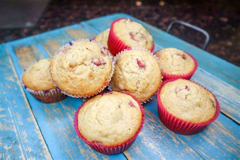 Strawberry Banana Oat Bran Muffins ~ The Recipe Bandit