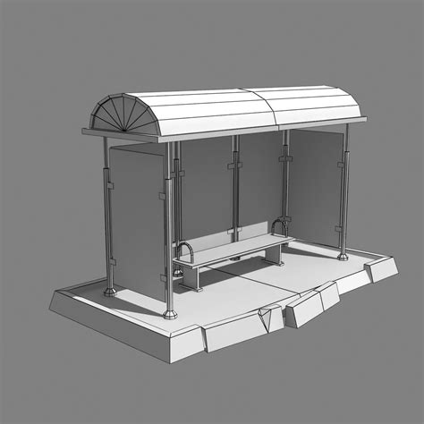 버스 정류장 세트 3d 모델 79 Max Dae Fbx Obj Free3d