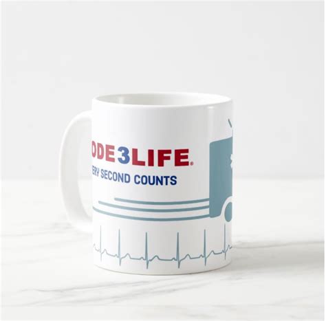 Code 3 Life Mug Every Second Counts Ambulance Code 3 Life