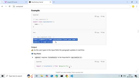 Angular 19 Tutorial 9 Data Binding Explained Interpolation