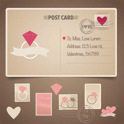 발렌타인 엽서 디자인 Eps Uidownload