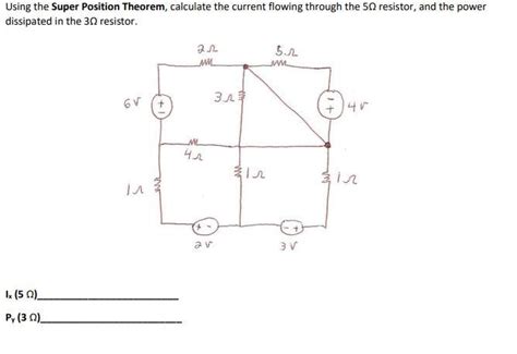 Solved Using The Super Position Theorem Calculate The Chegg