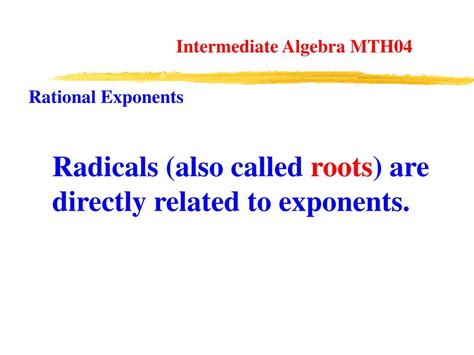 Ppt Rational Exponents Powerpoint Presentation Free Download Id 316624
