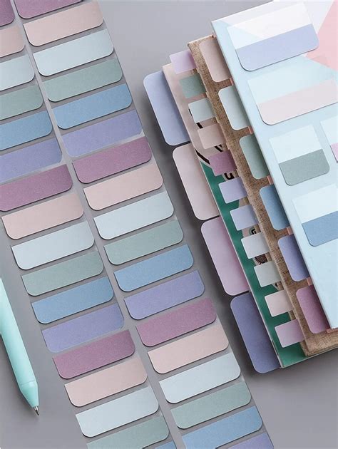10pcs Mixed Color Sticky Index Tab Simple Multi Purpose Index Tab For