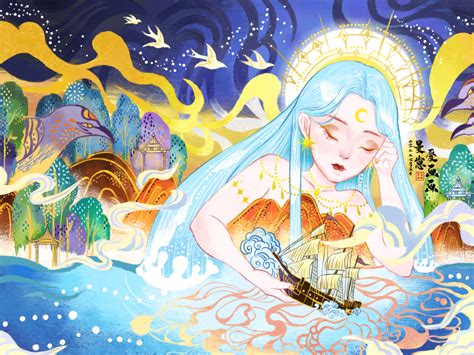 山海经系列 插画练习网不红设计师曼仔 站酷zcool