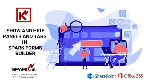 how to show and hide controls panels and tabs in spark forms builder