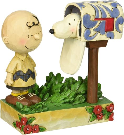 Enesco Jim Shore Peanuts Charlie Brown And Snoopy Mailbox