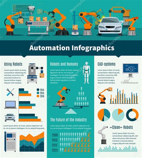 Automation Infographic Set — Stock Vector © Macrovector 105946102