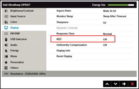 Ultrasharp Monitors Show No Display After Power Off And On When Connected To A Dell Dock Using