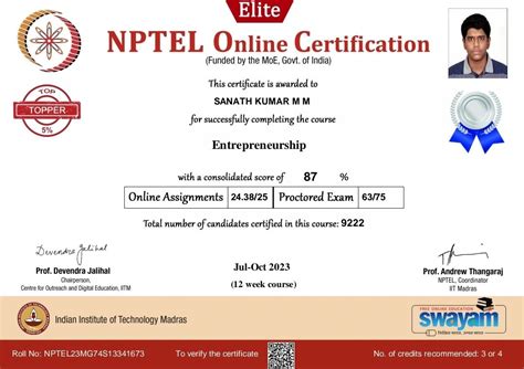 I Am Happy To Share That I Have Successfully Completed Nptel Online Certification In