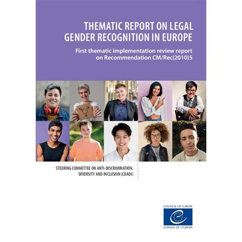 Thematic Report On Legal Gender Recognition In Europe First Thematic