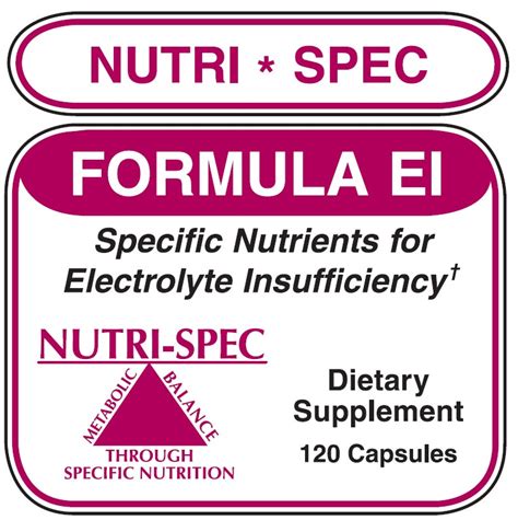Formula Ei 120 Capsules Nutri Spec
