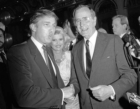 Donald Trump And George Bush Sr Former Us President George H W