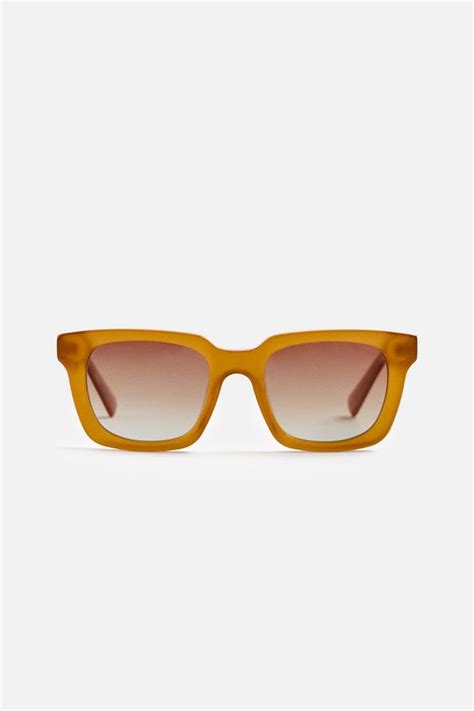 Rectangular Sunglasses Brown Zara Singapore
