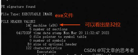 如何查看二进制文件是32位还是64位 要判断二进制文件是32位还是64位 可以通过检查文件的大小来确定。32位系统中 一个 Csdn博客