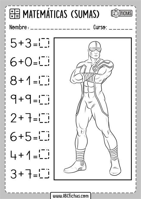 Fichas Para Aprender A Sumar Y Colorear ABC Fichas