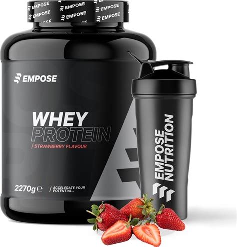 Empose Nutrition Whey Protein Proteine Poeder Aarbei 2270 Gram