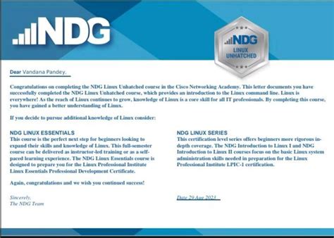 Vandana Pandey On Linkedin Linux Netacad