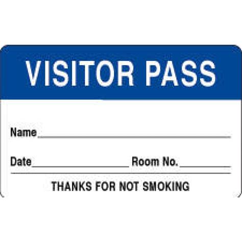 Visitor Pass Label Paper Removable Visitor Pass Name 1 12 Core 2 34