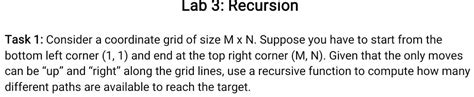 Solved Lab Recursion Task Consider A Coordinate Grid Chegg