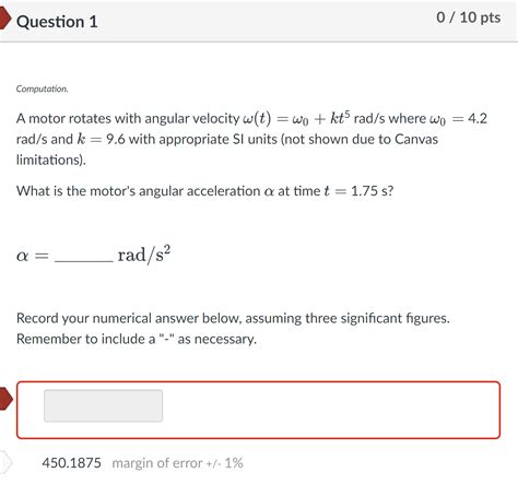 Solved A Motor Rotates With Angular Velocity Chegg