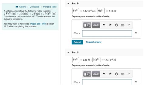 Solved Part A ReviewI Constants Periodic Table Standard Chegg Com