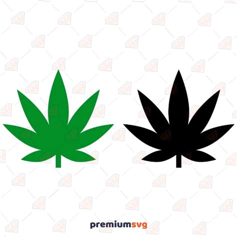 Basic Pot Leaf Svg Cannabis Weed Svg Leaf Premiumsvg