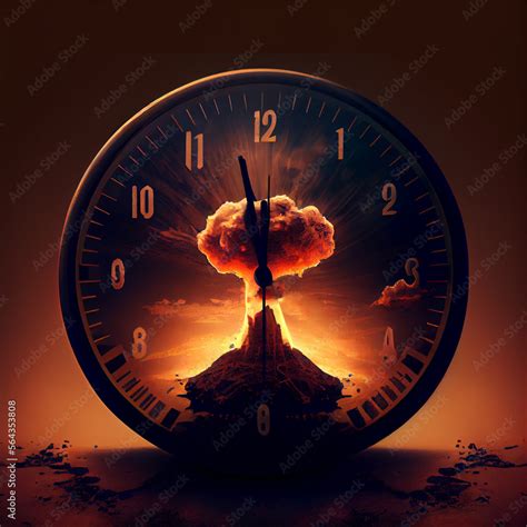 Doomsday Clock Showing 90 Seconds To Midnight Against Nuclear War