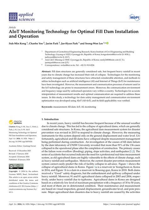 pdf aiot monitoring technology for optimal fill dam installation and