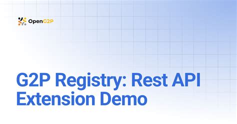 G2p Registry Rest Api Extension Demo Openg2p Docs
