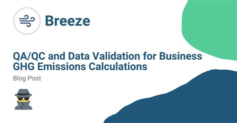 breeze qa qc and data validation for business ghg emissions calculations
