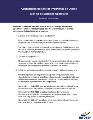 Actividad Modulo 7 ESPERO SEA DE AYUDA Operaciones Básicas de